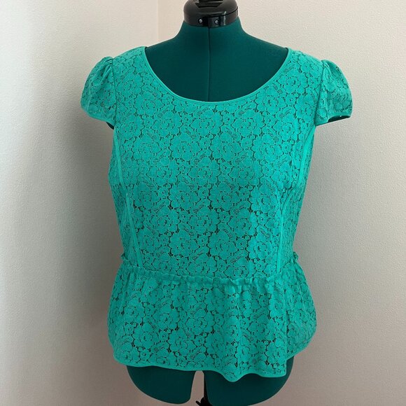 Ann Taylor | Tops | Nwt Ann Taylor Misses Size 2 Jade Green Lace Cap ...